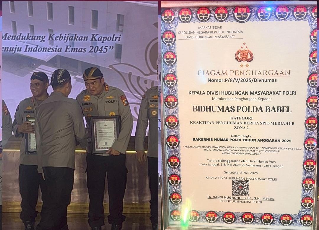 Rakernis Humas Polri 2025 : Humas Polda Babel Raih Penghargaan Kategori ...